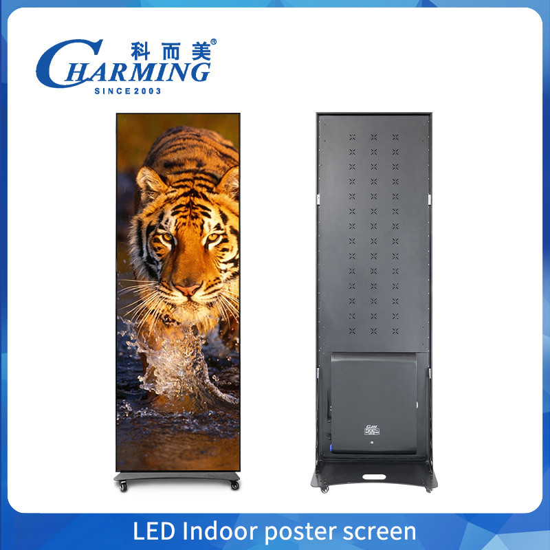 Indoor Full Color Poster LED Display P1.86 Floor Standing Digital ...