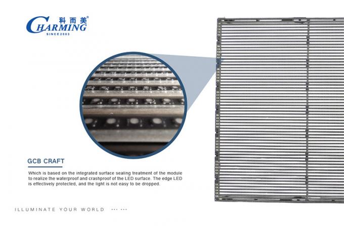 Crashproof See Through LED Screen , Aluminum Transparent LED Storefront