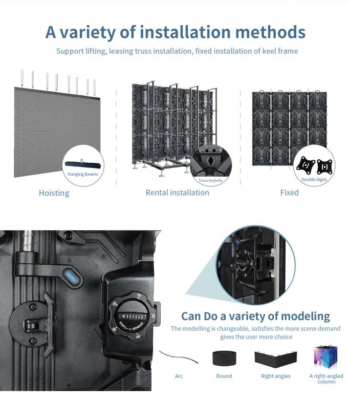 3.91mm Outdoor 500*500mm LED Video Wall Commercial Screen With 4k